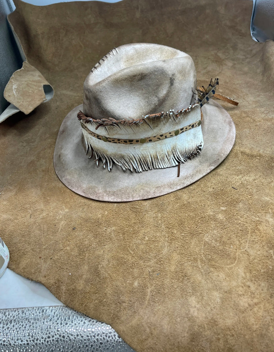 Dusty White Hand Cut Feather Hat Band – Lex & Mae